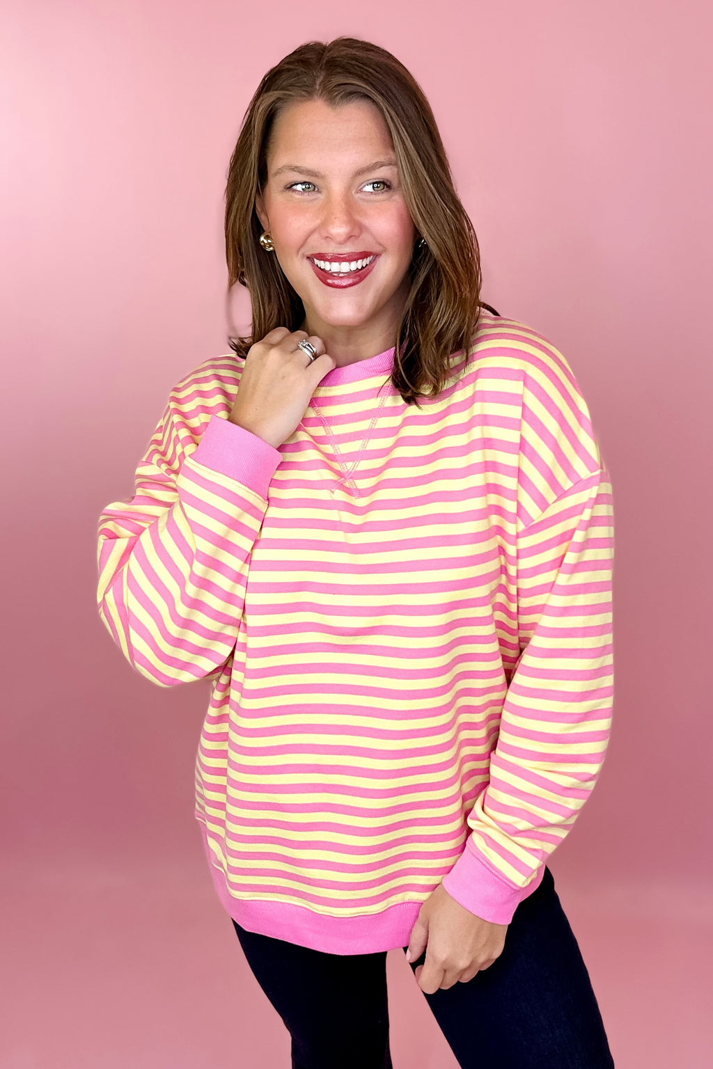 Cool Again Oversized Pullover - Pink Lemonade – maddiebea