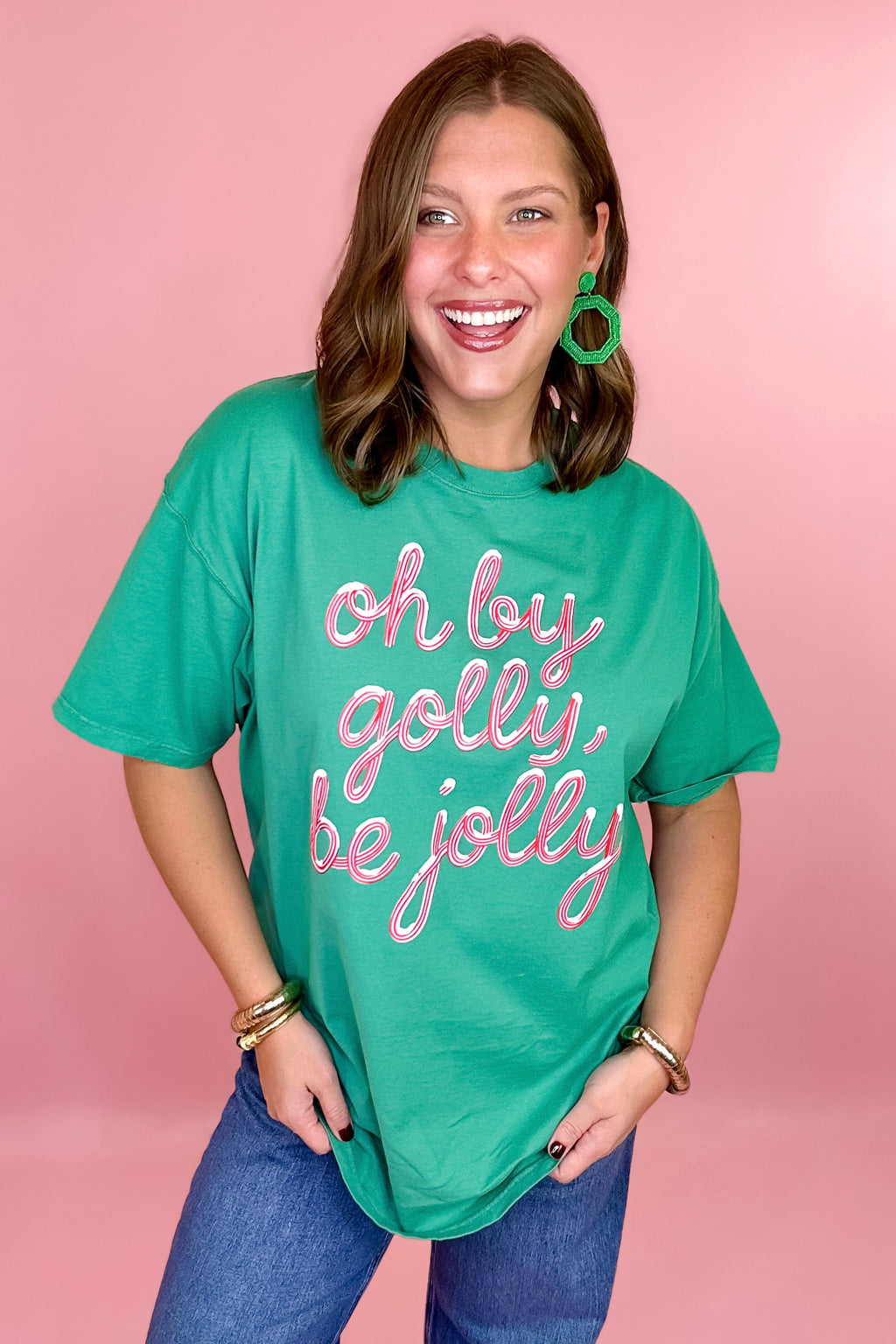Oh By Golly Be Jolly Holiday Tee – maddiebea